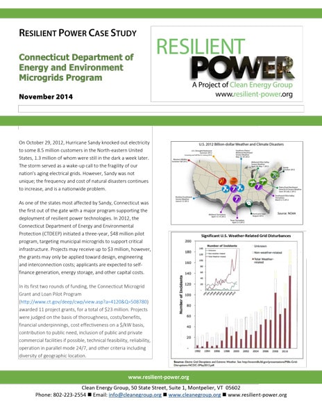 Resilient Power Case Study: Connecticut Department of Energy and ...