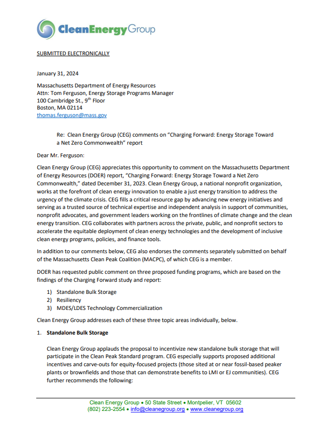 Publications Library - Clean Energy Group