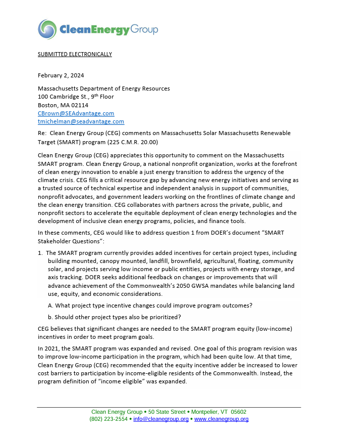 Publications Library - Clean Energy Group