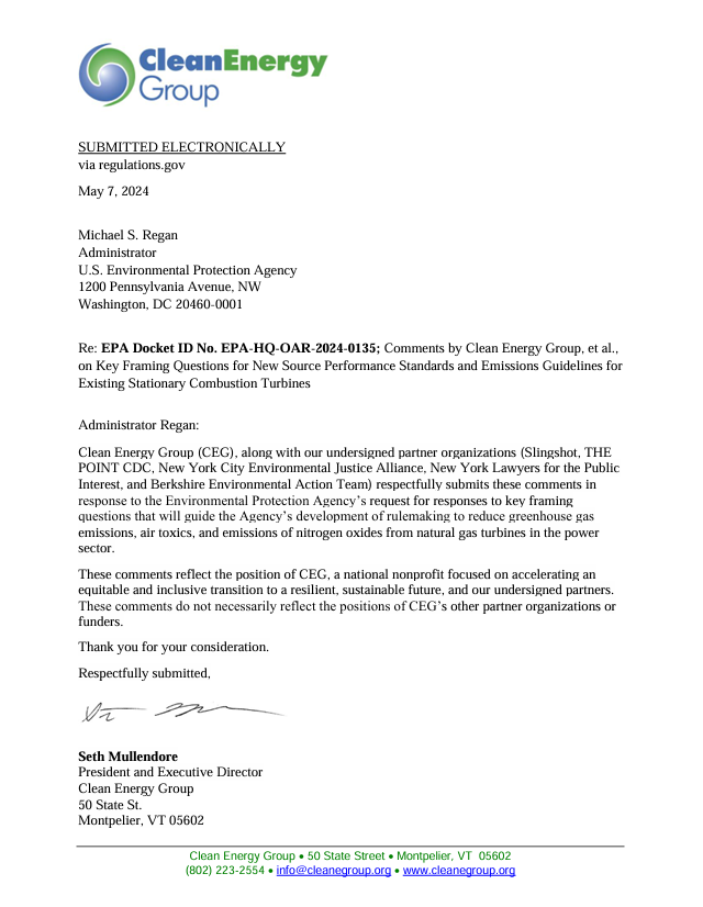 Comments on New Source Performance Standards and Emissions Guidelines ...