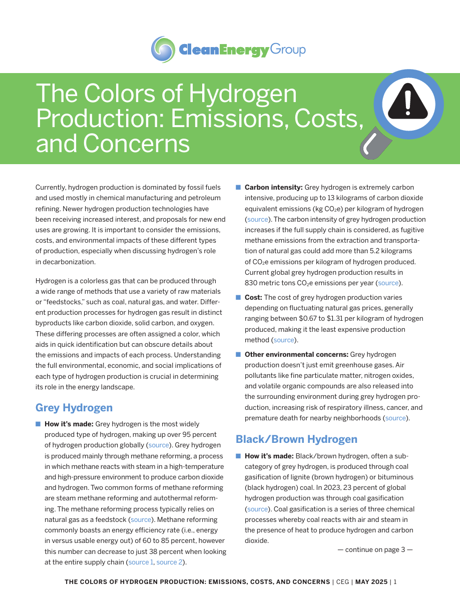 The Colors of Hydrogen Production: Emissions, Costs, and Concerns ...
